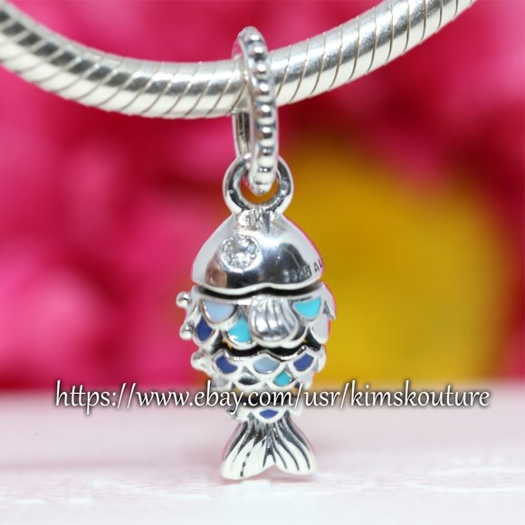 Pandora | Jewelry | Pandora Blue Scaled Fish Charm 799428c | Poshmark